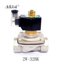 China 1-1/4 inch Normally Open Stainless Steel Lpg Water Solenoid Valve DC 12V for sale