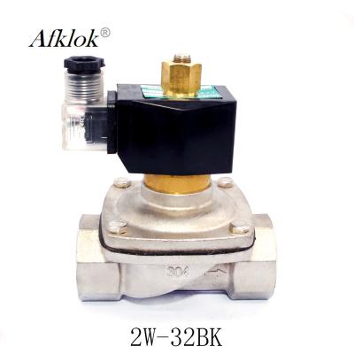 China 1-1/4 inch Normally Open Stainless Steel Lpg Water Solenoid Valve DC 12V for sale