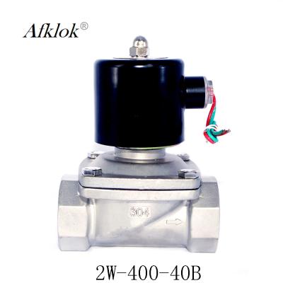 China N/C Steel 1-1/2 inch Stainless Solenoid Valve 220V AC for Water for sale