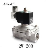 China 2W-20B 220V AC Stainless Steel Electric Solenoid Valve - 3/4 Inch Pipe Size, 20mm Orifice for Water Control for sale
