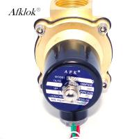 China 2/2 Solenoid Operated Water Valve , 2 Inch Electric Water Valve With NPT Thread for sale