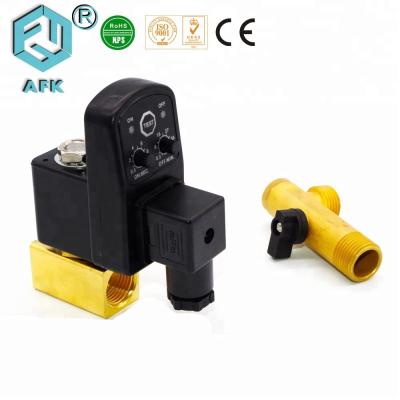 China 220V High Pressure Solenoid Valve For Air Compressor 0.5-45 Mins Timer Interval for sale