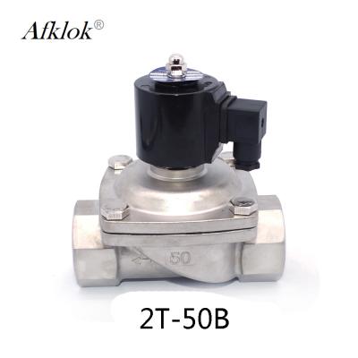 China Stainless Steel 2 inch Normally Clsoed Helium Gas Solenoid Valve 220V for sale