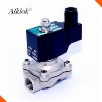 China 1/2 Inch Stainless Steel Electric Solenoid Valve DC 12V Normally Closed Gas Valve 0-6 Bar Pressure for sale