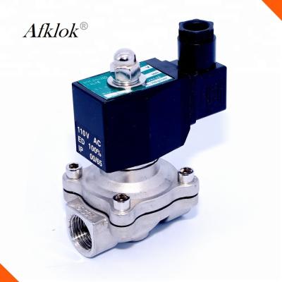 China 1/2 Inch Stainless Steel Electric Solenoid Valve DC 12V Normally Closed Gas Valve 0-6 Bar Pressure for sale
