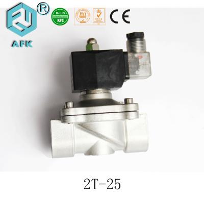 China Stainless Steel 1 inch 2 Position 2 Way Gas Solenoid Valve 220v for sale