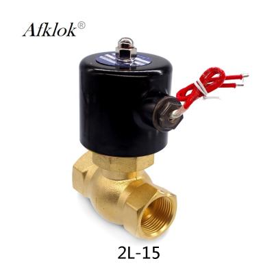 China Normally Closed DC 24V Brass Solenoid Valves for Steam 1/2 inch for sale