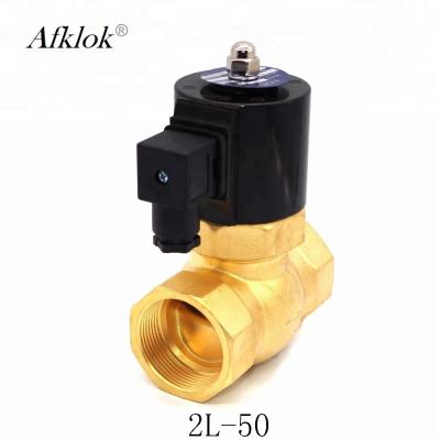 China Brass Electric 2 inch Electric High Temperature Steam Solenoid Valve 220V AC for sale