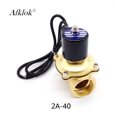 China Brass 1Mpa Normally Closed 1.5  Inch Water Solenoid Valve DC 24V for sale
