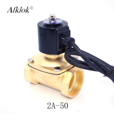 China Normally Closed Brass 2 inch Underwater Solenoid Valve for Water 1Mpa for sale