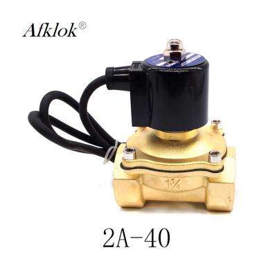 China 2A Series IP68 Direct Acting 1-1/2 Inch Water Solenoid Valve DC 24V for sale