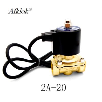 China 2 Way Underwater Solenoid Valve Direct Acting 1 Mpa Brass 3/4 Inch 2A Series for sale
