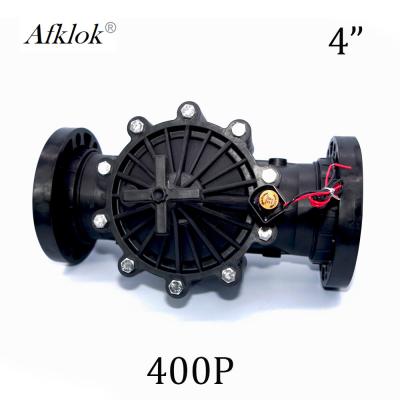 China 4-Inch Electric Plastic Irrigation Solenoid Valve DC Latching 0.1-1.0MPa 80mm Orifice for Agriculture Water Systems for sale