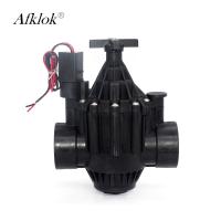 China Plastic Irrigation Solenoid Valve 6-20VDC Fluid Temperature Below 43°C for sale