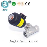 China Normally Open Pneumatic Angle Seat Valve with PTFE Seal for Water Gas Oil 0-16 Bar Pressure Range for sale