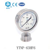 China 63mm Stainless Steel Sanitary Oil Filled Pressure Gauge with 1-2.5% Accuracy and All-Stainless Construction for sale