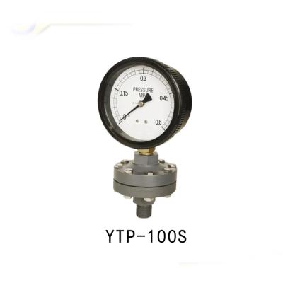 China Plastic 3 Inch Diaphragm Oil Filled Gas Pressure Test Gauge 0-0.6 Mpa Range IP54 Rated for sale