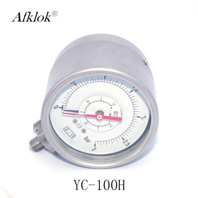 China Silver Natural Gas Line Pressure Gauge IP65 80 Degrees Celsius SUS 316 for sale
