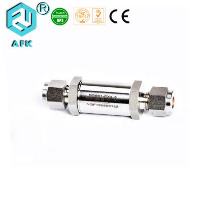 China Straight Fuel Line Check Valve Applied To Gas Liquid Max Working Temperature 204℃ for sale