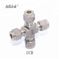 China 8mm 10mm 12mm Union Cross Stainless Steel Pipe Fittings 316 Material for Chemical Petrochemical Applications for sale