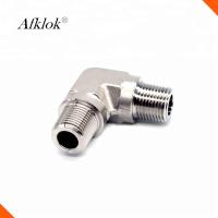 China Stainless Steel 316 Double Male NPT Elbow Tube Fittings - 3000 PSI Pressure Rating for Chemical Applications for sale