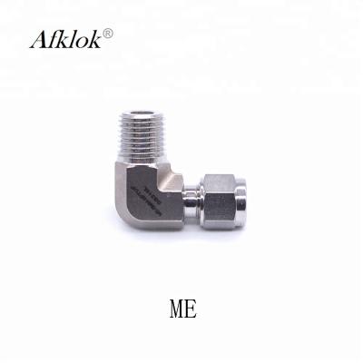 China 90 Degree Stainless Steel 316 Male Elbow Fitting Connector - 3000 PSI Pressure Rating, NPT Threaded for sale