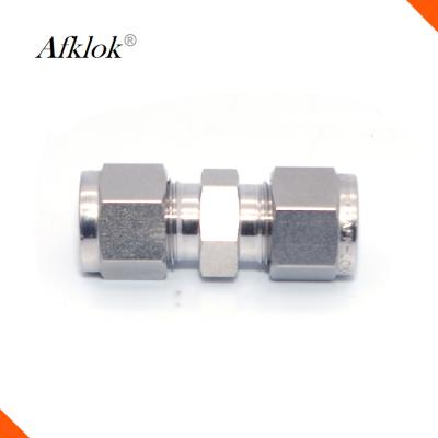 China 10mm 12mm 14mm 15mm Stainless Steel 316 Union Dual Ferrule Tube Fittings for sale