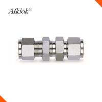China High pressure Stainless Steel 316 Pipe fittings 3mm 4mm 6mm 8mm 10mm OD Double ferrule bulkhead union tube fitting for sale