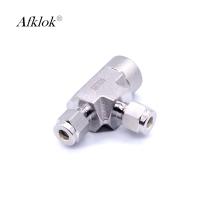 China Forged Stainless Steel Tube Fittings For Tee Connecting With NPT Female Thread for sale