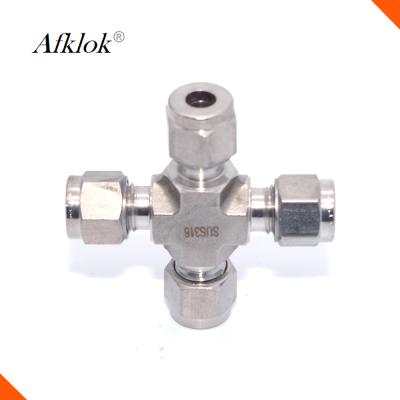 China 4 Way Cross Pipe Fitting For Natural Gas , UCR Stainless Compression Fittings for sale