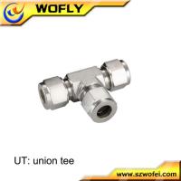 China SS304 Compression Tee Joint Pipe Fitting with Double Ferrule Connector - 3000psi Max Pressure, 3-25mm Tube Sizes for sale