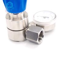 China High Pressure Stainless Steel Nitrogen Regulator 200 Bar G5/8 With Dual Gauges for sale