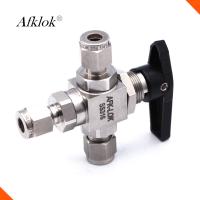 China High Pressure Stainless Steel Ball Valve 3000PSI 3-Way 1/2 Inch with High Temperature Resistance for sale