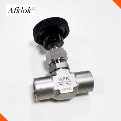 China Stainless Steel 316 Needle Valve 3-12mm Size Range 3000psi Pressure Rating for Gas Water Air Applications for sale