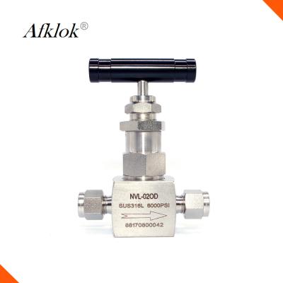 China Stainless Steel 316 Needle Valve 3000 PSI for Water Flow Control with 3mm 6mm 8mm 10mm 12mm OD Connections for sale