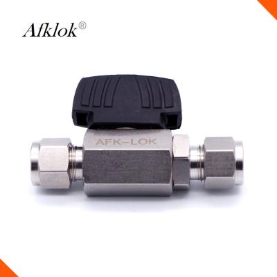 China AFK BVJ-O.D. Stainless Steel Ball Valve 1000 PSI for Water Gas Air Oil - 6mm to 1 Inch Sizes with O.D. Ferrule Connection for sale