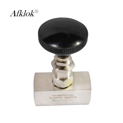 China SS316 High Pressure Needle Valve 3000psi/6000psi for Water Gas Oil -40℃ to 200℃ Temperature Range for sale