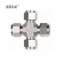 China Stainless Steel Union Cross Tube Connector for Air Compressors - 3000 PSI Working Pressure with ISO9001:2008 Certification for sale