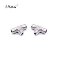 China Stainless Steel Male Branch Tee Tube Fittings 3000-6000 PSI for Oil Gas Water Systems 6-32mm Size Range for sale