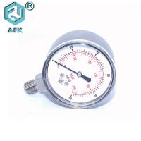 China 63mm Stainless Steel Oil Filled Gas Pressure Test Gauge with ±1% Accuracy and IP65 Protection for Industrial Applications for sale