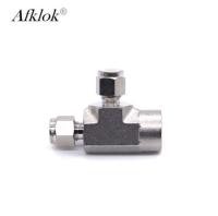 China OD Gas Compression Stainless Steel Tube Fittings 12mm 10mm 8mm 6mm Tee Shaped for sale