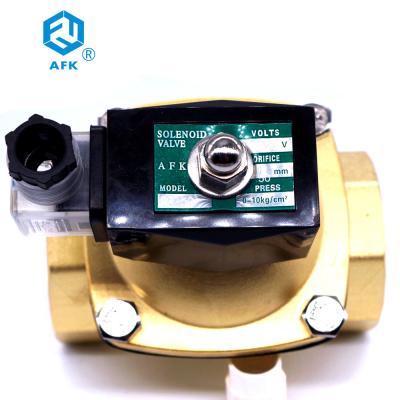 China 2 Inch Brass LPG Shut Off Solenoid Valve 24V Pilot Operated for 0-1 MPa Gas Systems for sale