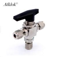 China SS316 High Precision Pressure Gauge 3 Way Ball Valve 3/4' OD 3000PSI For Gas Water for sale