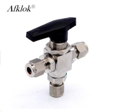 China SS316 High Precision Pressure Gauge 3 Way Ball Valve 3/4' OD 3000PSI For Gas Water for sale