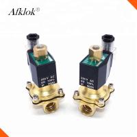 China N/O 1 Inch Brass High Temperature Solenoid Valve Polit Type For Water Gas Oil for sale