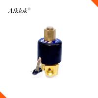 China Pilot Type Brass Water Solenoid Valve NO 2W-08K Normally Closed Rosh Approval for sale