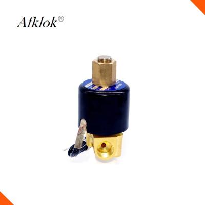 China Pilot Type Brass Water Solenoid Valve NO 2W-08K Normally Closed Rosh Approval for sale