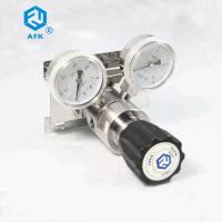 China High Purity Stainless Steel Pressure Regulator Ones Stage Diaphragm Panel MountingWith Two Gauges for sale