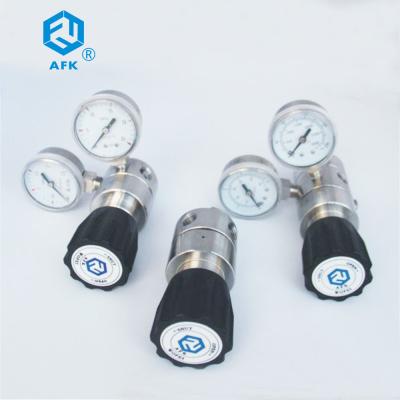 China AFK Adjustable Oxygen Nitrogen Argon Regulator 6000 Psi 1/4NPT Female Body Thread for sale