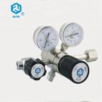China CGA 330 Dual Stage CO2 Gas Pressure Regulator - 3000 psig Max Inlet, 0-500 psig Output Range with Internal Filter for sale